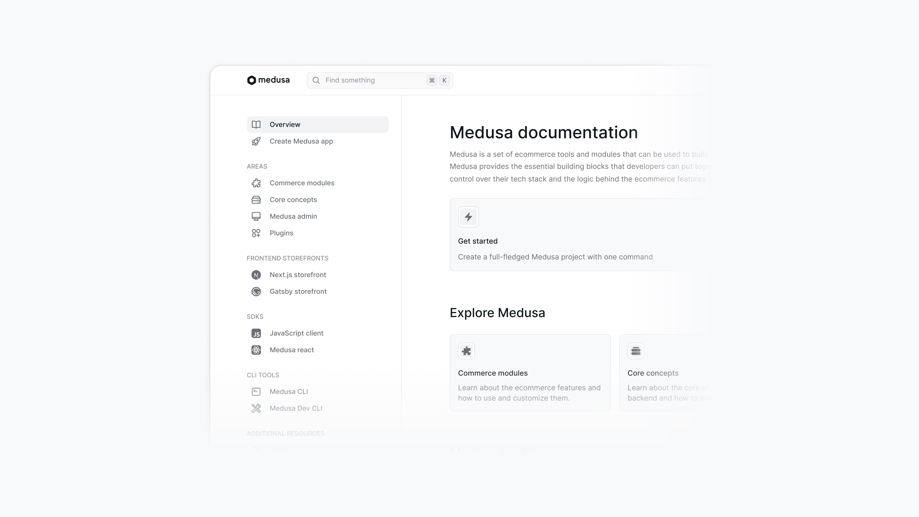 Medusa - Announcing Medusa’s New Documentation
